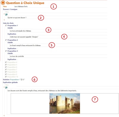 Question à choix unique